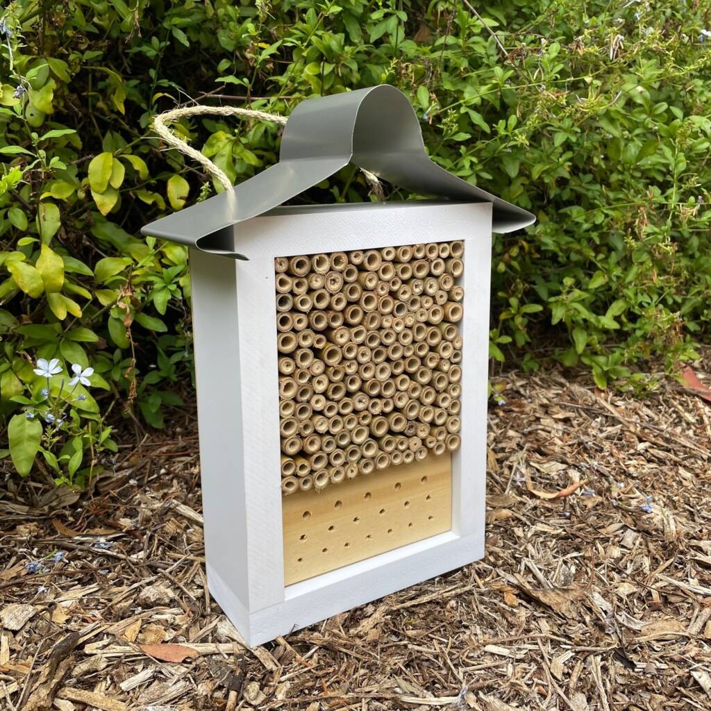 Solitary Native Bee Hotel Australian Ladybird & Insect Home White