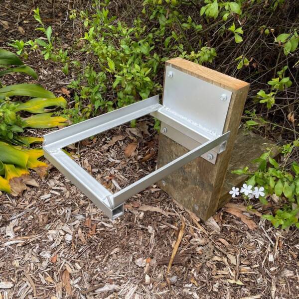 Wall or Fence Mounted Native Bee Hive Stand Galvanized OATH