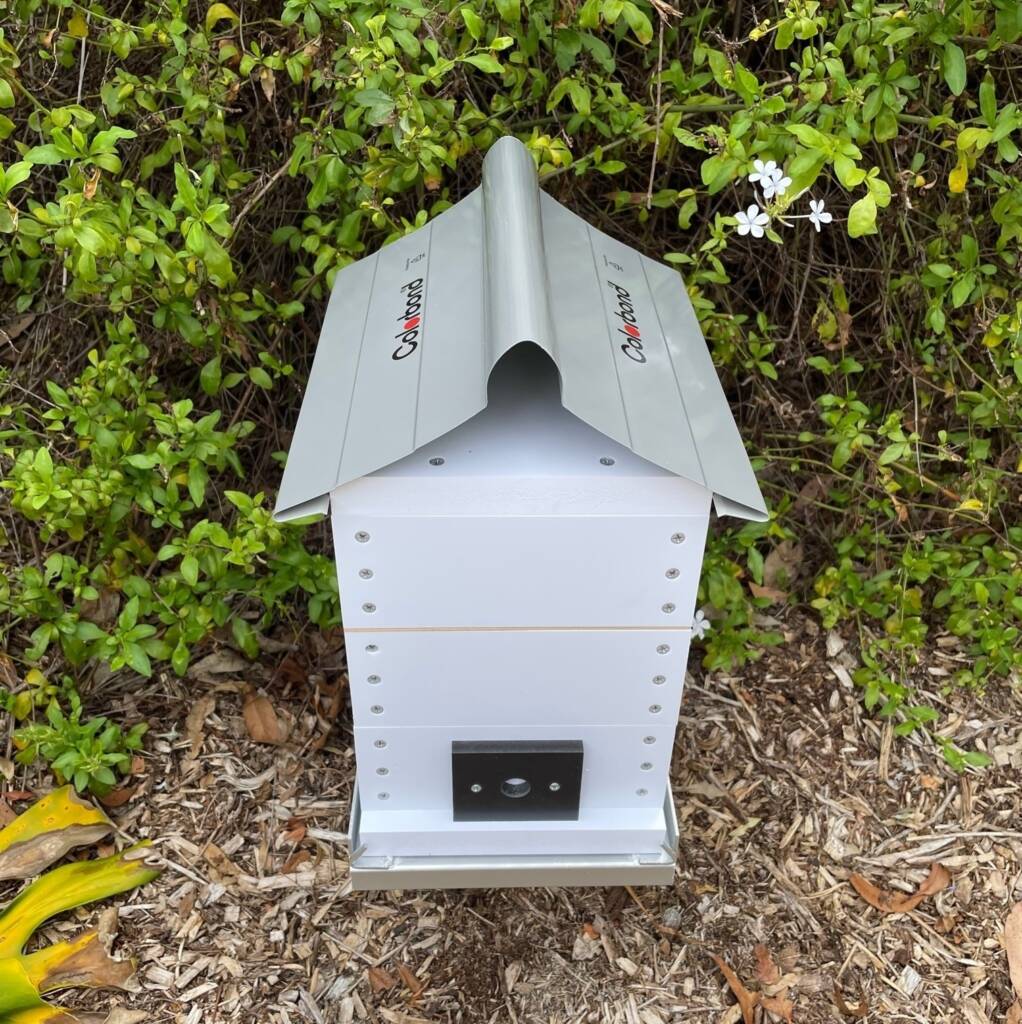 Wall or Fence Mounted Native Bee Hive Stand Galvanized OATH
